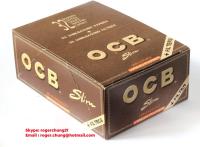 China OCB Premium King Slim + Tips  Brown Rolling Paper Slow Burning Papers. for sale