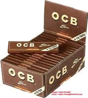 China OCB Premium King Slim + Tips  Brown Rolling Paper Slow Burning Papers. for sale