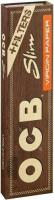 China OCB Premium King Slim + Tips  Brown Rolling Paper Slow Burning Papers. for sale