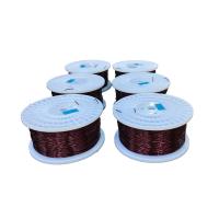 China 0.1mm - 2.20mm Enameled Copper Winding Wire Overcoat Polyamide Non Weldable for sale