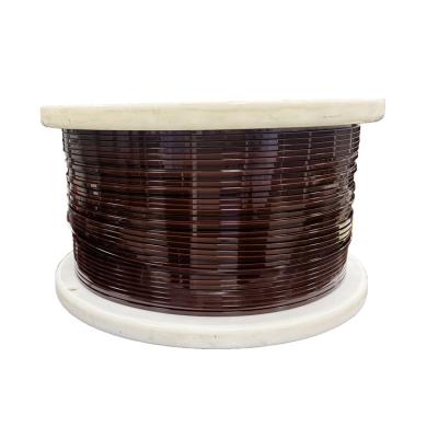 China 240℃ Corona-resistance & ATF-resistance Enamelled Rectangular Copper Winding Wire HEVW-240CF for sale
