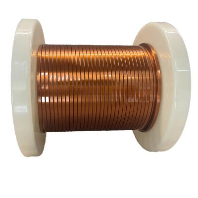China Natural Color Enamelled Copper Rectangular Wire with Solid Conductor Option for sale