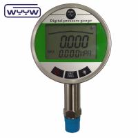 China LCD Display Digital Manometer Pressure Gauge 100 bar Bottom Mount for sale