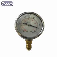 China Glycerine Filled Hydraulic Industrial Compound Pressure Vacuum Gauge 1 Bar -3 Bar for sale