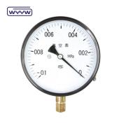 China Bottom Mount Vacuum Pressure Gauge 100mm With Black Steel Case for sale
