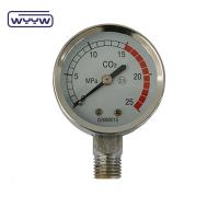 China Commercial pressure meter pressure regulator use natural gas 50mm manometer supplier co2 pressure gauge for sale