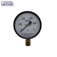 China Black steel case Water Pressure Test Gauge Natural Gas MPa Bar Psi Water Pressure Gauge for sale