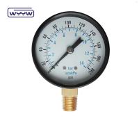 China Bourdon tube 100mm 10bar 7bar air maometer G1/2