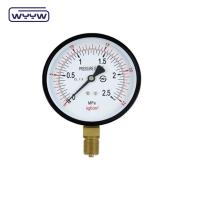 China good price black steel case bourdon tube 100mm pressure gauge ms case brass thread M20x1.5 or 1/2
