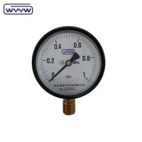 China good price black steel case bourdon tube 100mm pressure gauge ms case brass thread M20x1.5 or 1/2