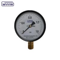 China 100mm Black Steel Bourdon Tube Type Bottom Connection MPa Common Rail Pressure Gauge for sale