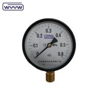China 100mm Black Steel Bourdon Tube Type Bottom Connection MPa Common Rail Pressure Gauge for sale