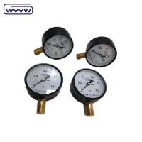 China 100mm Black Steel Bourdon Tube Type Bottom Connection MPa Common Rail Pressure Gauge for sale