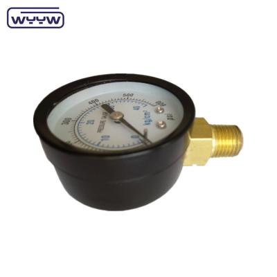 China 60mm Steel Case Bourdon Tube Type Atmospheric Pressure Gauge for sale