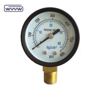 China 60mm Steel Case Bourdon Tube Type Atmospheric Pressure Gauge for sale