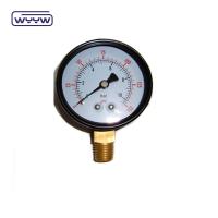 China Black Steel Economy Pressure Gauge Dural Scale 50mm Air Pressure Gauge Meter for sale