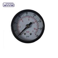 China Axial 60mm Manometer Brass Connector Pressure Gauge Black Steel Material for sale