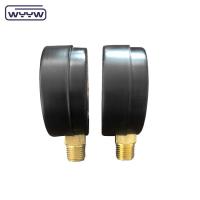 China Normal Air Dual Scale Economy Pressure Gauge Black Steel Material for sale
