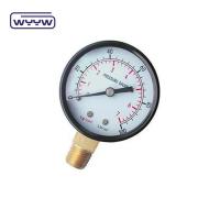 China Normal Air Dual Scale Economy Pressure Gauge Black Steel Material for sale