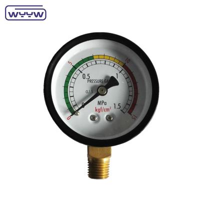 China Black Steel Economy Pressure Gauge 60mm Natural Gas LPG Pressure Gauge for sale