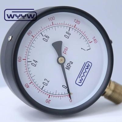 China 100mm Water General Commercial Pressure Gauge Manometer Bottom Mount for sale