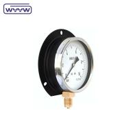 China Black Steel Type Wall Mounted Pressure Gauge 100mm Dial 1 year Warranty for sale