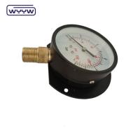 China Black Steel Type Wall Mounted Pressure Gauge 100mm Dial 1 year Warranty for sale