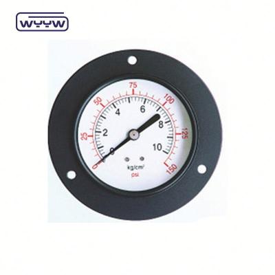 China Steam Boiler Pressure Gauge Manometer Bottom Mount With Black Steel Case for sale
