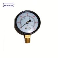 China Steam Boiler Pressure Gauge Manometer Bottom Mount With Black Steel Case for sale
