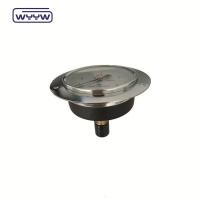China Steam Boiler Pressure Gauge Manometer Bottom Mount With Black Steel Case for sale
