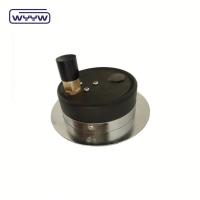 China Steam Boiler Pressure Gauge Manometer Bottom Mount With Black Steel Case for sale