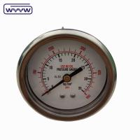 China En837-1 63mm rear all stainless steel brass bourdon tube pressure gauge 0-20bar/0-300psi 1/4
