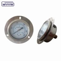 China CE approved 63mm EN837-1 glycerine oil filled bar psi double scale pressure gauge with front flange for sale