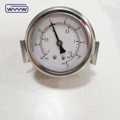 China U-clamp type class 1.6% 2.5 inch anti-vibration pressure manometer for sale