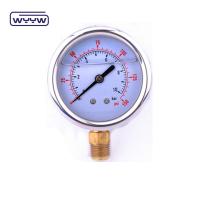 China EN837-1 Glycerine 63mm 1psi 0- 600 Psi Npt 1/4 Oil Filled Pressure Gauge for sale