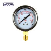 China EN837-1 Glycerine 63mm 1psi 0- 600 Psi Npt 1/4 Oil Filled Pressure Gauge for sale