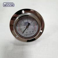 China Impact Resistance Precise 150 Psi Hydraulic Pressure Gauge Oil 400 Bar With Front Flange for sale