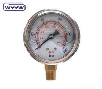 China Anti-Corrosion 0-16 Bar 6 Bar 10Bar Pressure Gauge Manometer With Glycerin for sale