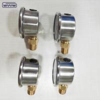 China 40mm Dial Ss304 Case Pointer Type Bourodon Tube  Vertical 0-10bar /psi  Oil Filled Pressure Gauge 1-1/2 for sale