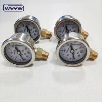 China 40mm Dial Ss304 Case Pointer Type Bourodon Tube  Vertical 0-10bar /psi  Oil Filled Pressure Gauge 1-1/2 for sale