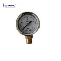 China 40mm Dial Ss304 Case Pointer Type Bourodon Tube  Vertical 0-10bar /psi  Oil Filled Pressure Gauge 1-1/2 for sale
