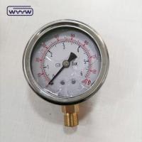 China 0-250psi Bottom Oil Filled Mud Pump Hydraulic Pressure Gauges With Brass Internals for sale