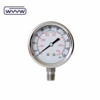 China 63mm Oil filled 304stainless steel Seismic pressure gauge manometer for sale