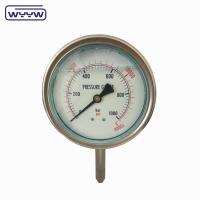 China Dial Tire Hydraulic Manometer Pressure Gauge With Brass Internals And Stainless Steel Case Mpa Psi for sale