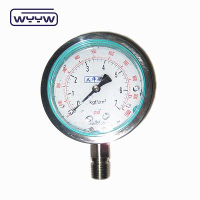 China shock resistant back brass mount  pressure gauge customized range for sale