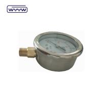 China Silicone Oil Filled Pressure Gauge Manometer 60mm 1 Year Warranty for sale