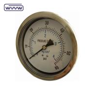 China 100mm axial oil anti-vibration pressure manometer for sale