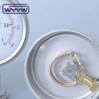 China 100mm Oil Thread Chromed Bourdon Tube Type Pressure Gauge Bottom Mount for sale