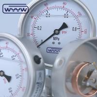China 100mm Oil Thread Chromed Bourdon Tube Type Pressure Gauge Bottom Mount for sale