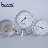 China 100mm Oil Thread Chromed Bourdon Tube Type Pressure Gauge Bottom Mount for sale